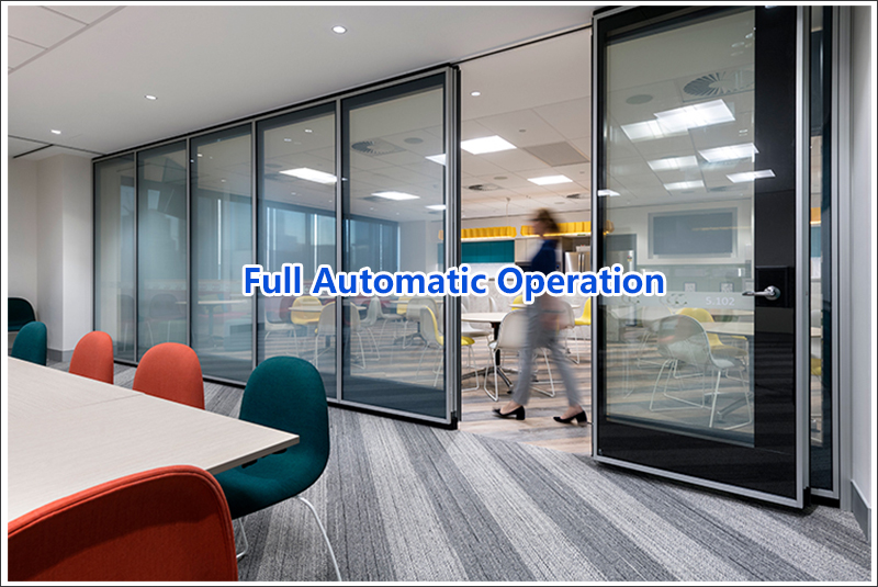 Electric Frame Glass Operable Wall | YY Partitions